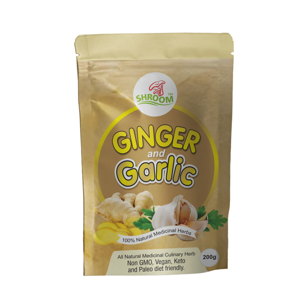Ginger and Garlic Powder, large pouch - Shroom Herbal Foods